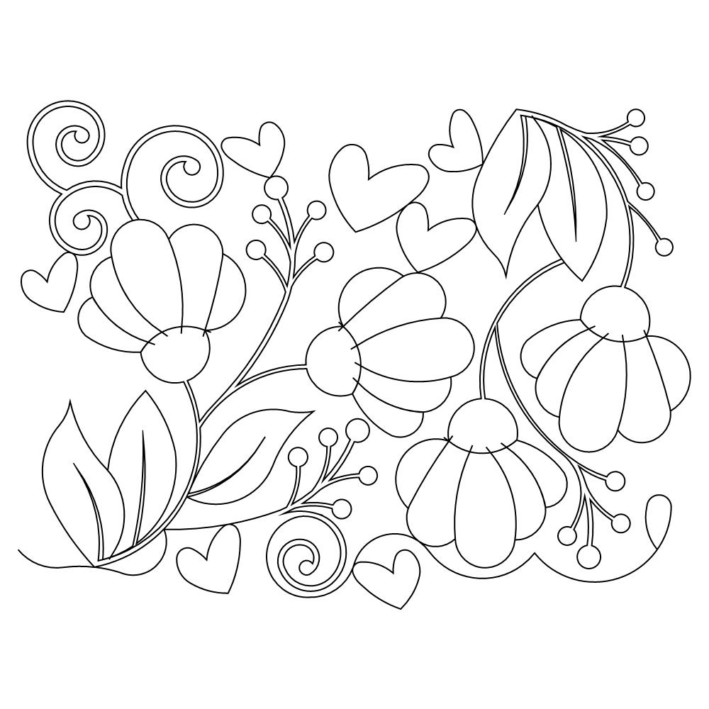 sweetheart garden e2e 001 - Edge to Edge Quilting Patterns